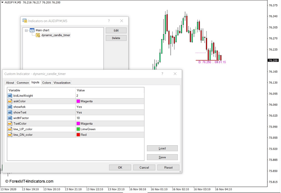 Dynamic Candle Timer Indicator for MT4 - ForexMT4Indicators.com Dynamic Candle Timer Indicator for MT4 - ForexMT4Indicators.com