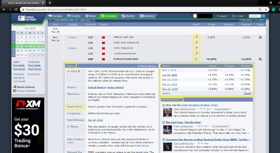 How to Use the Forex Factory Calendar with Step By Step Guide ...
